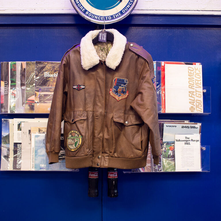 Retro Style Leather Pilots Jacket