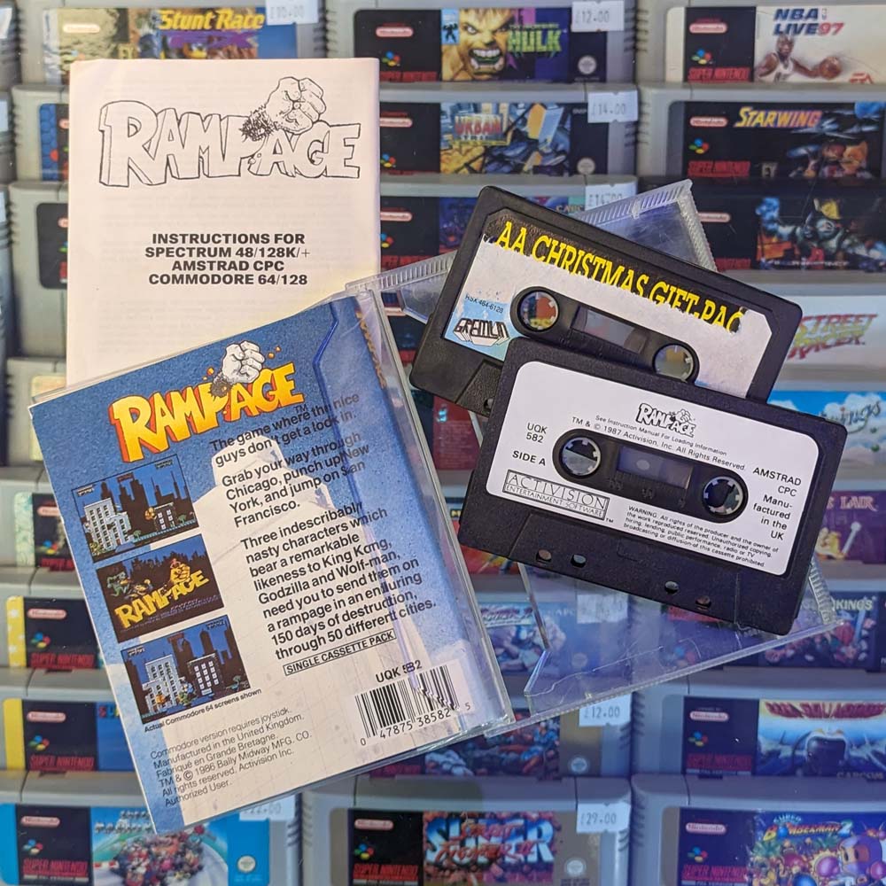 Rampage - Amstrad Cassette (Double) - Buy at Retro Sect