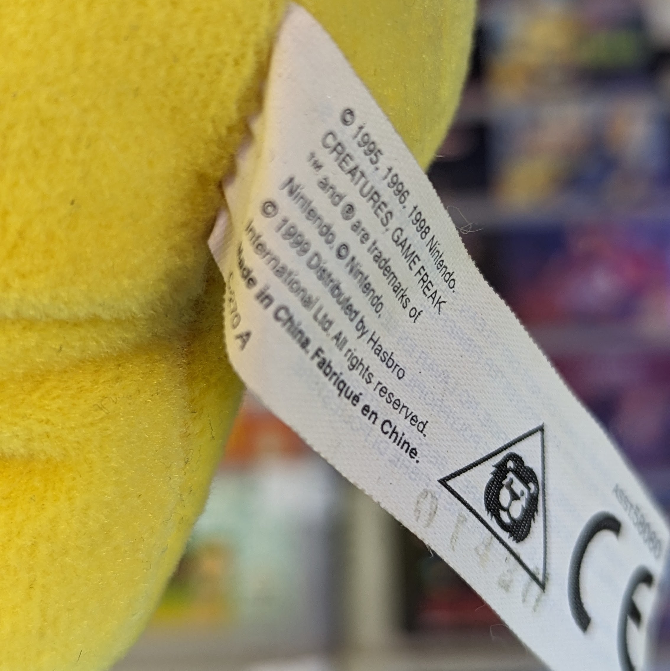 Nintendo Game Freak Pokemon Pikachu Plush Beanie - 1998