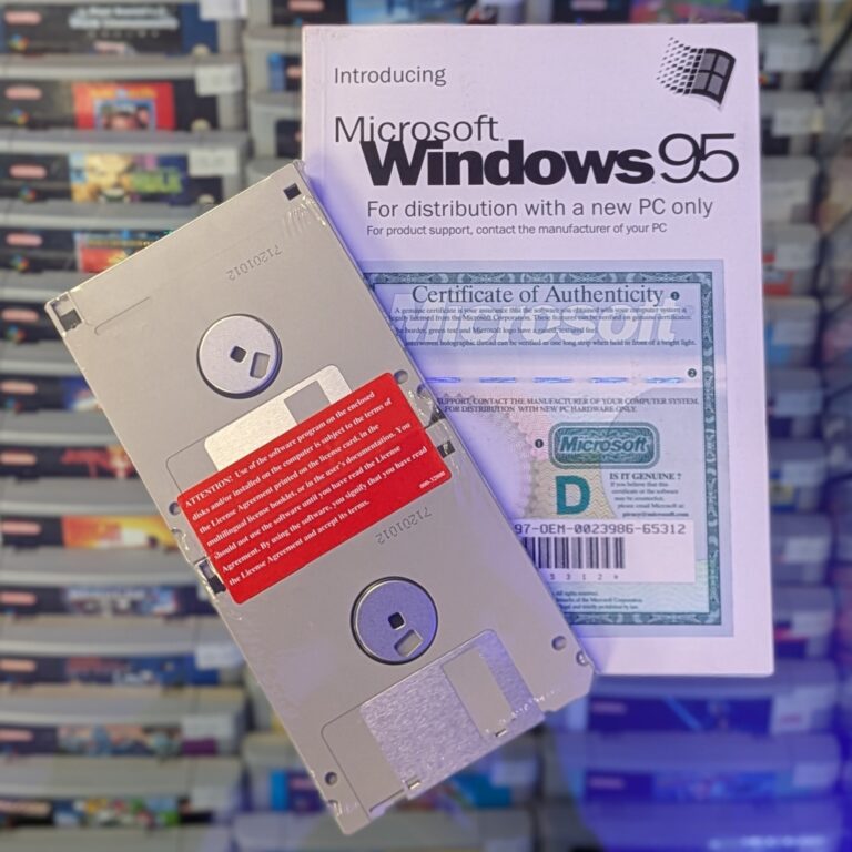 Windows 95 3.5" Floppy Disk + COA/KEY - Sealed New